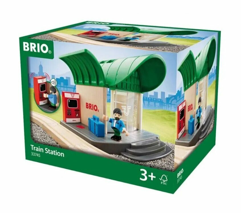 BRIO Железнодорожная станция с билетной кассой и аудиосистемой (старая будка) -33745