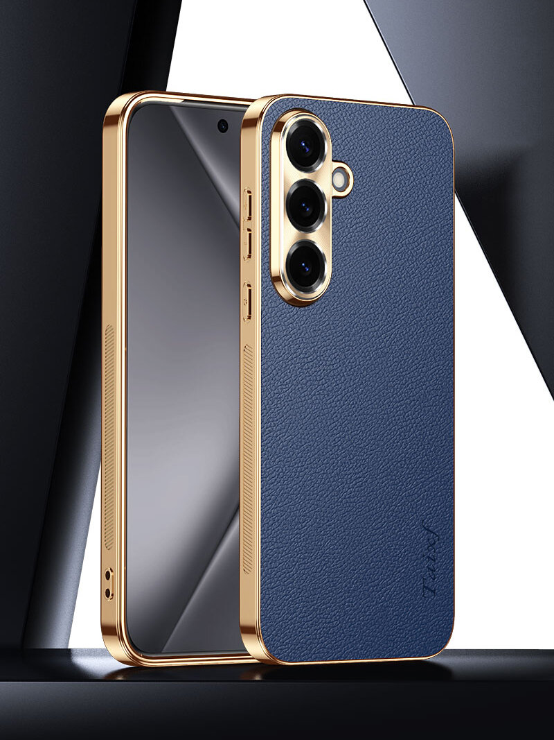 Роскошная кожа чехол для Samsung Galaxy S25 FE , c металлической защитой для камеры