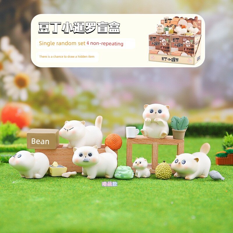 Коллекционная фигурка сиамской кошки Little Bean Daily Blind Box 2025, новая модель, милый плюшевый подарок для девочек