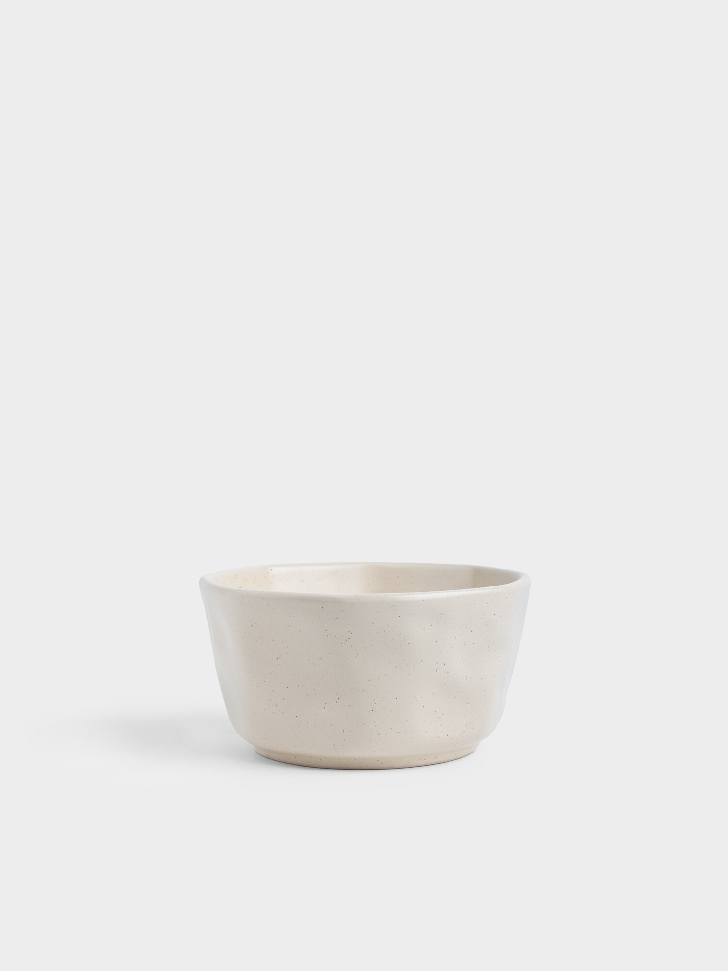 Пиала, 14х7 см, 600 мл, керамика K, молочный, Мятый эффект, Crumple creme, Kuchenland