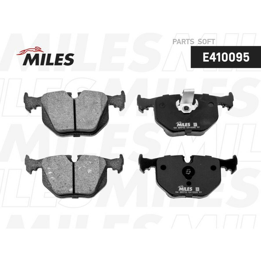 Колодки тормозные (Смесь Low-Metallic) BMW X3 E83/X5 E53/3 E46 2.5/3.0/подходит для RANGE ROVER III MILES E410095
