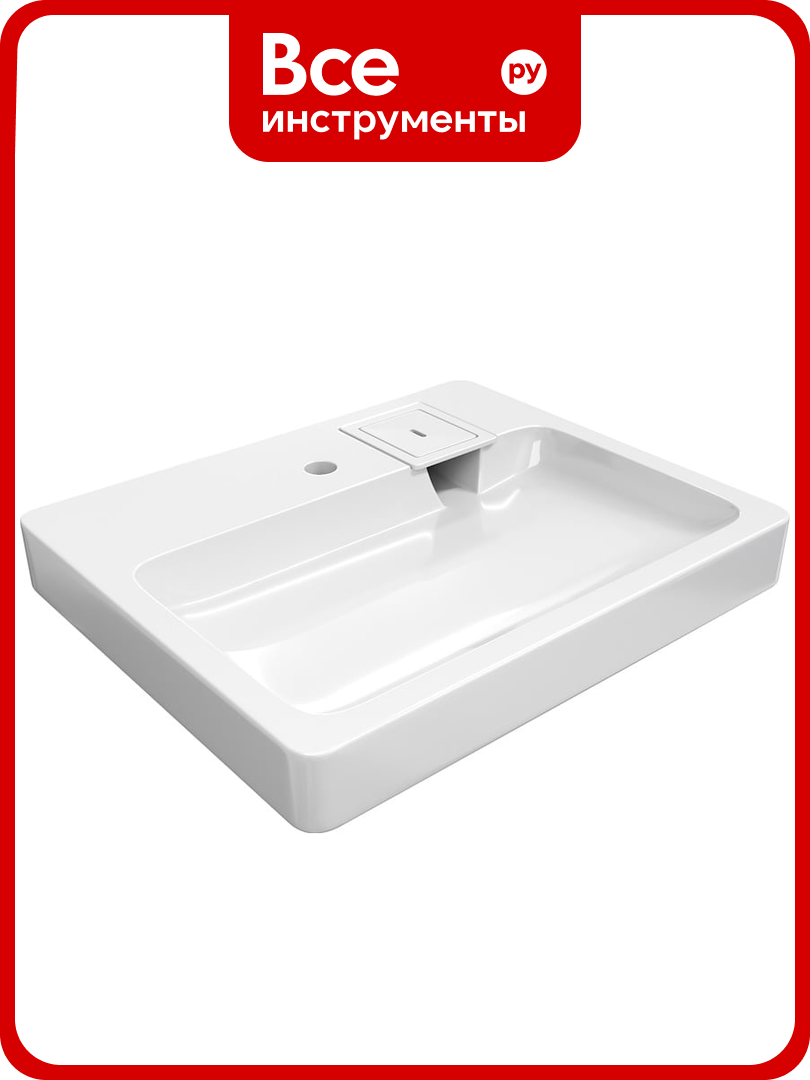Раковина над стиральной машиной Teymi Kati Pro 60x50, литьевой мрамор T50411 ЦБ-00266895