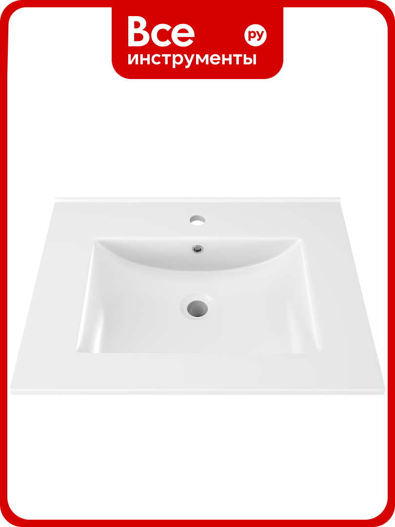 Раковина для ванной мебельная на тумбу Teymi Ritta 60 белая T51002 ЦБ-00270797