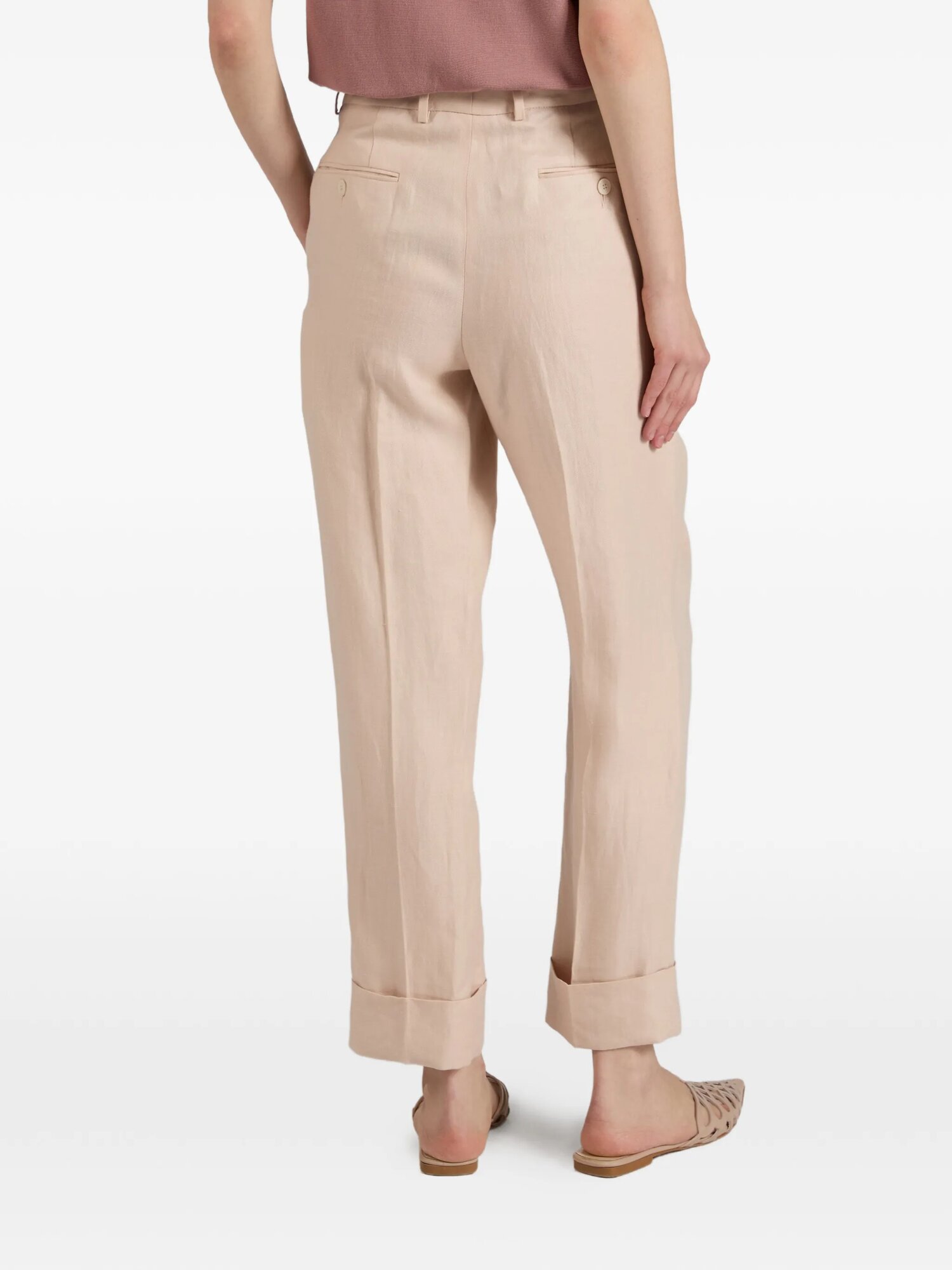 Брюки Incotex Regular-fit turn-up trousers, размер 36, разноцветный — фото 1