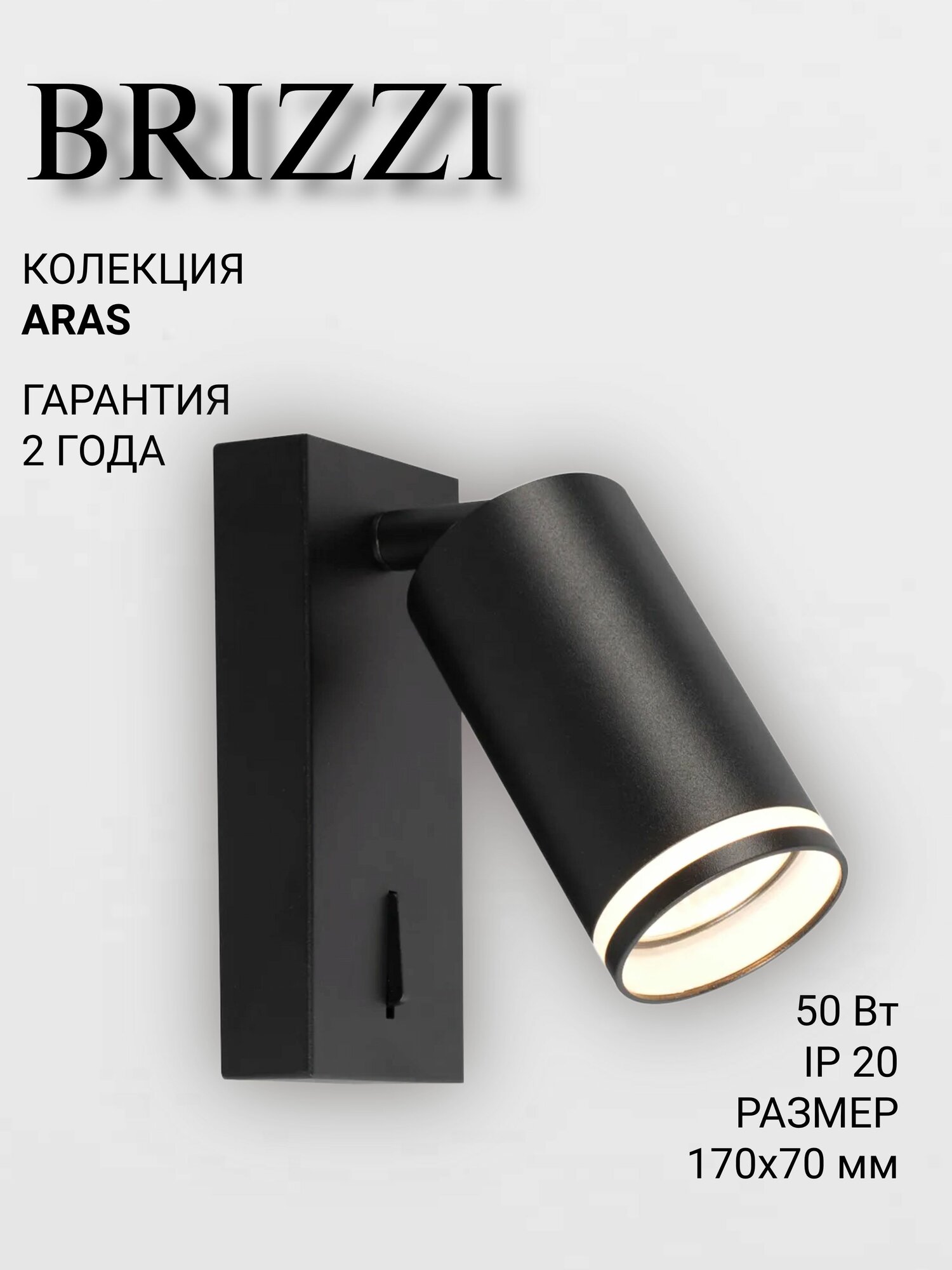 Настенный светильник-спот, бра BRIZZI ARAS BR08080