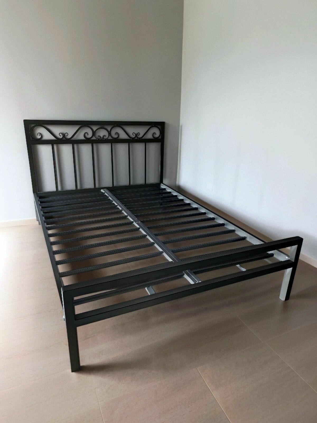 Кровать LOFT Mebel "Мира", металлическая, ортопедическая, 120x190 см, черная — фото 1