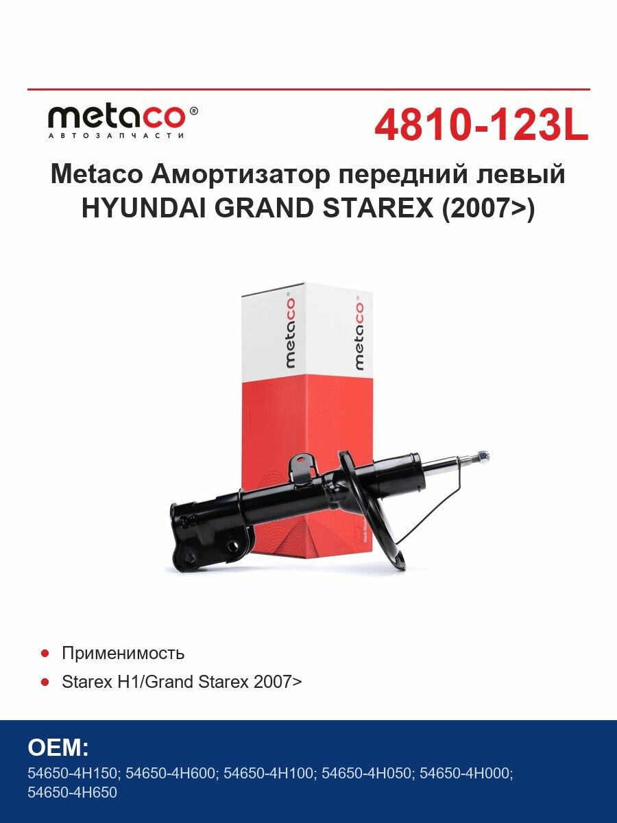 Metaco Амортизатор передний левый HYUNDAI GRAND STAREX (2007>)
