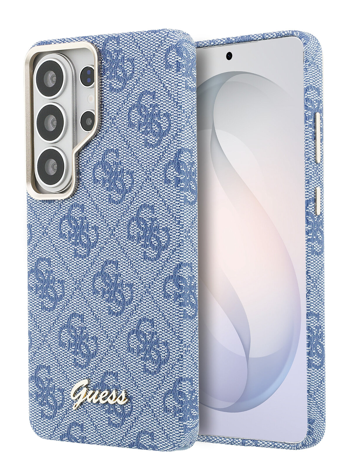 Чехол Guess на Samsung S26 Ultra, с функцией MagSafe, с защитной рамкой вокруг камеры, синий