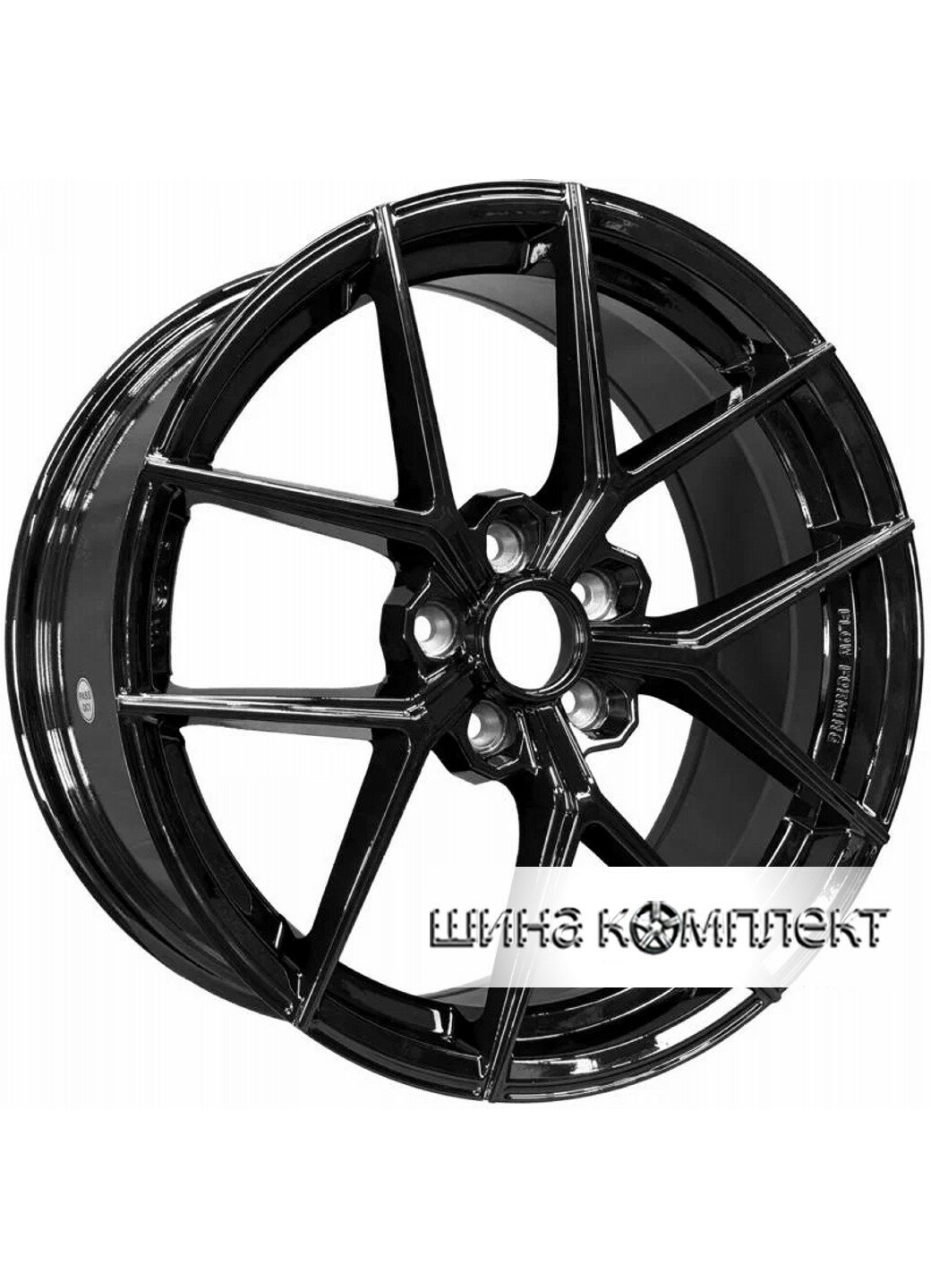 Колесный диск Hengde F5153 7,5x17 5x108 ET38 73,1 Glossy Black литой для автомобиля