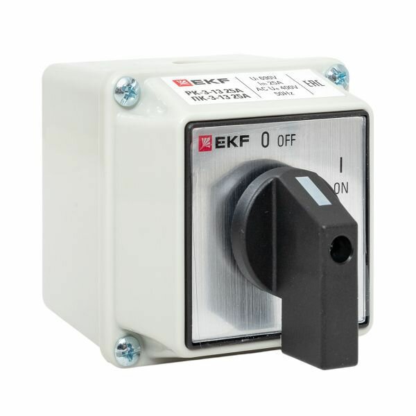 Переключатель кулачковый ПК-3-13 3П 25А "вкл-выкл" IP54 EKF pk-3-13-25