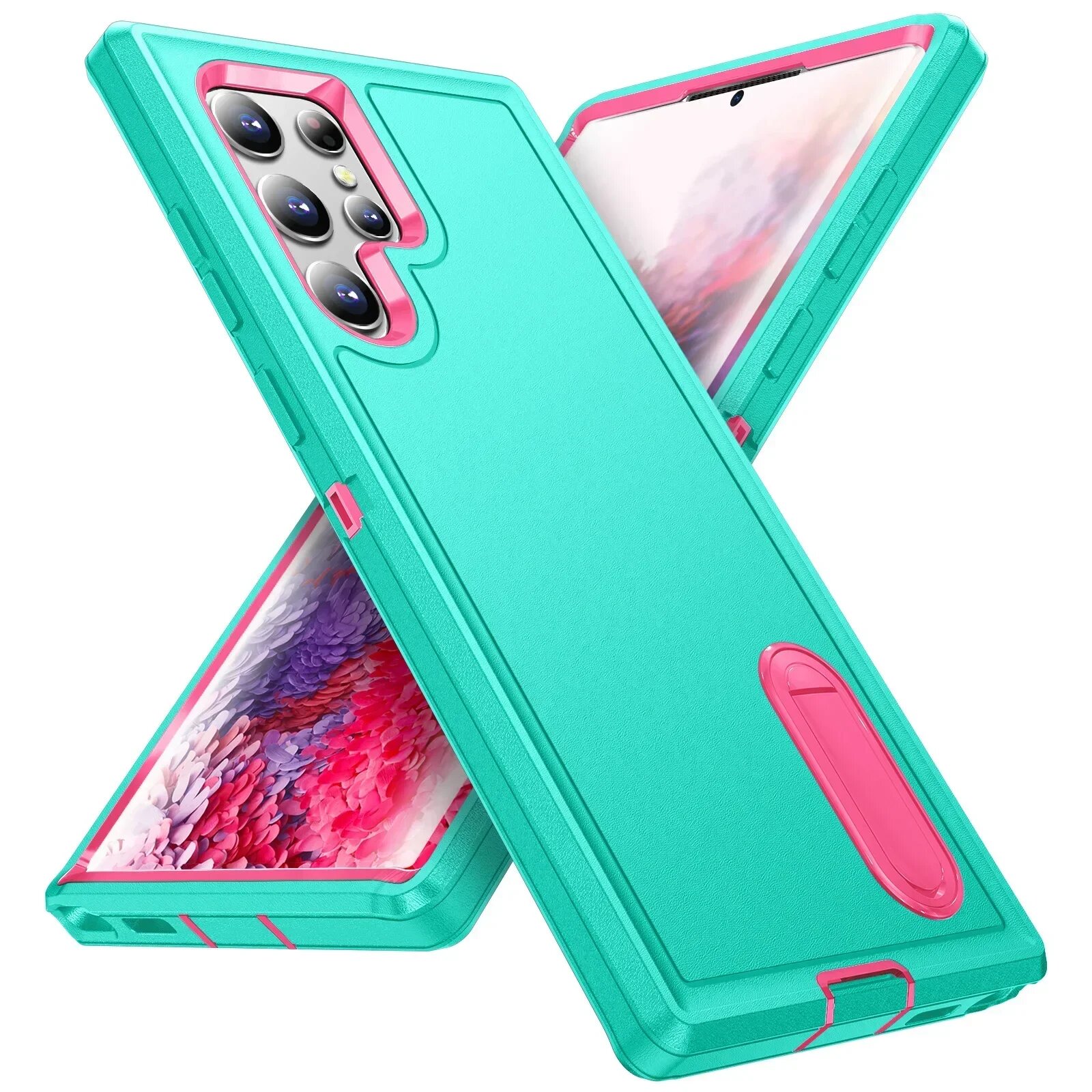 Противоударный чехол Ott Armor Box для Samsung Galaxy S26 Ultra Мульти, blue pink, Samsung S23 Ultra