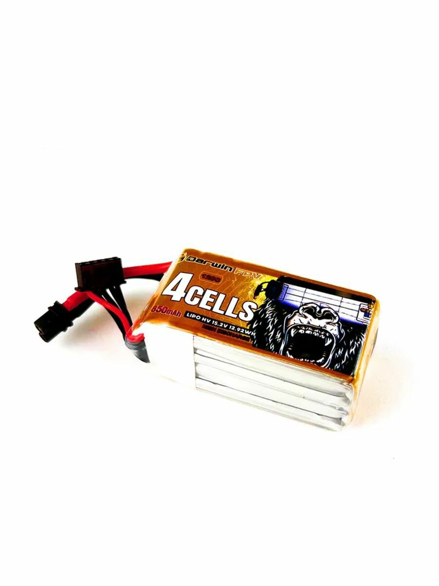 Аккумулятор LiHV DarwinFPV - 15.2V 850mAh 70C (4S1P, HV, разъем XT30, BabyApe 2)