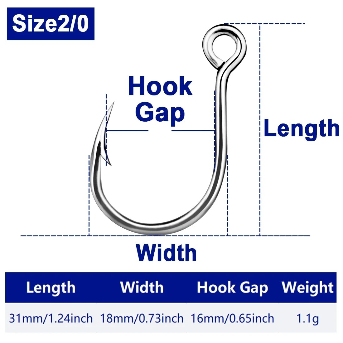 FishTrip крючок Size2-0, 25pcs