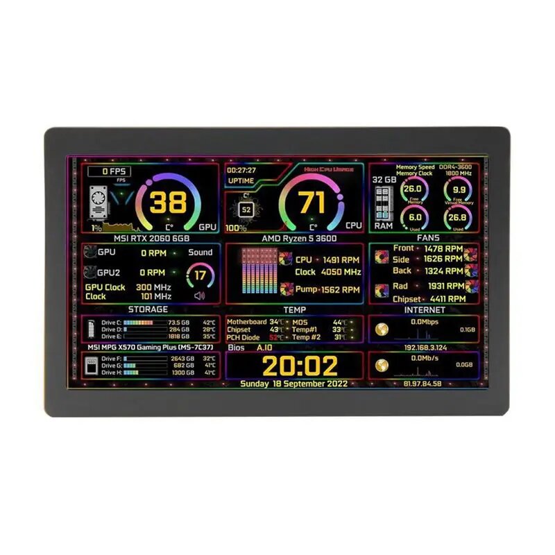 JAKCOM 7-дюймовый IPS монитор 1024x600