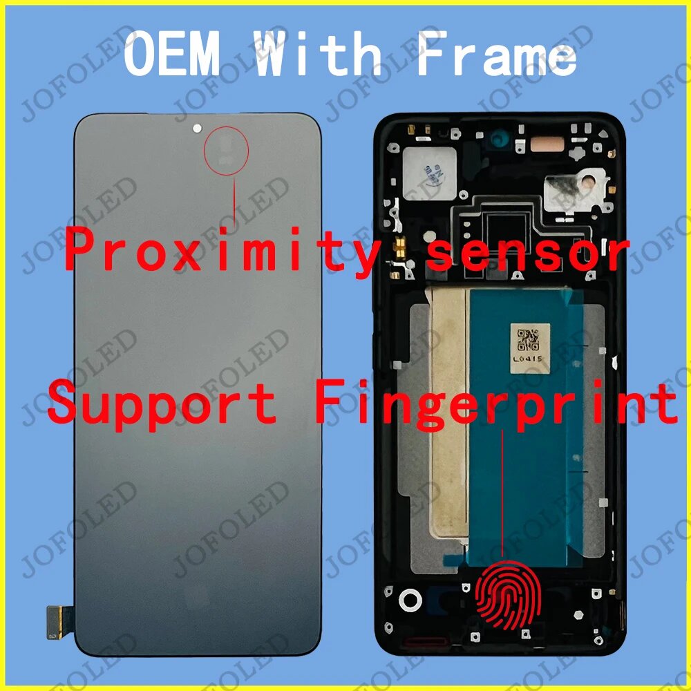 6,67-дюймовый AMOLED-дисплей 120 Гц для Xiaomi POCO F6 Pro, сенсорный экран, OEM With Frame