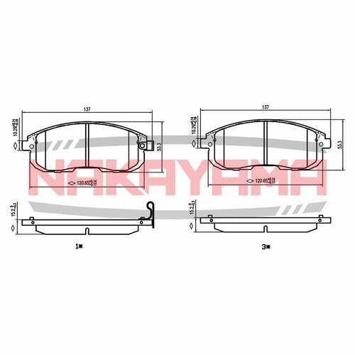 Торм. колодки передн. Fiat Sedici, Suzuki SX4 1.6i/1.9D 06- Nakayama HP8594NY