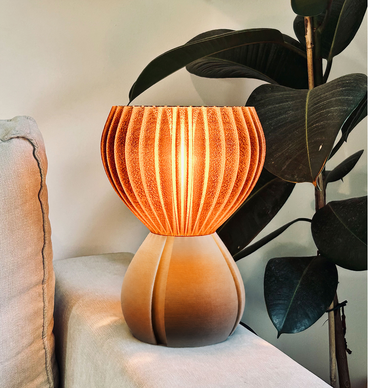 Настольный светильник LUMEN Нюрба, E14, тёплый свет 2200K, дизайнерская лампа для спальни и интерьера