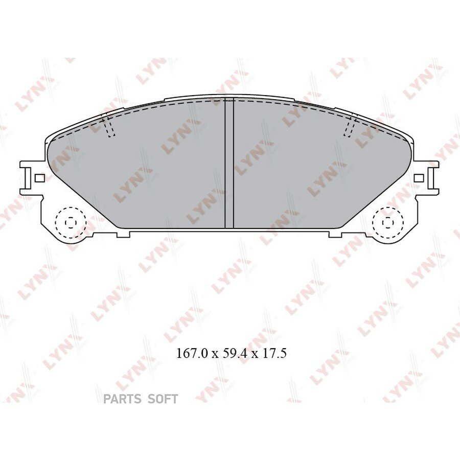 LYNXAUTO BD-7596 Колодки тормозные передние LEXUS RX270-450h 08> TOYOTA Highlander 3.5 07>