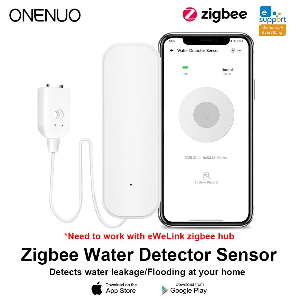 Детектор протечек воды ONENUO Zigbee 3.0 — фото 1