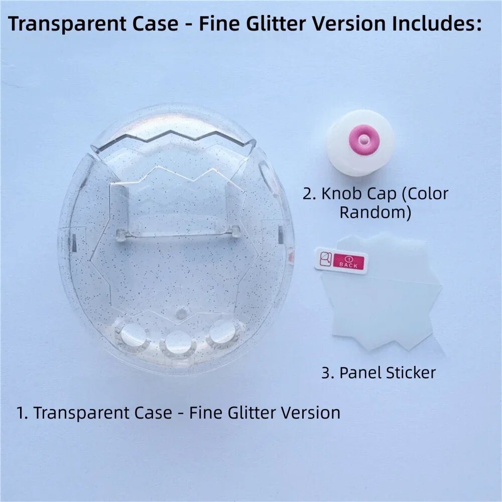 Прозрачный чехол для Tamagotchi Paradise, Clear Glitter Shell