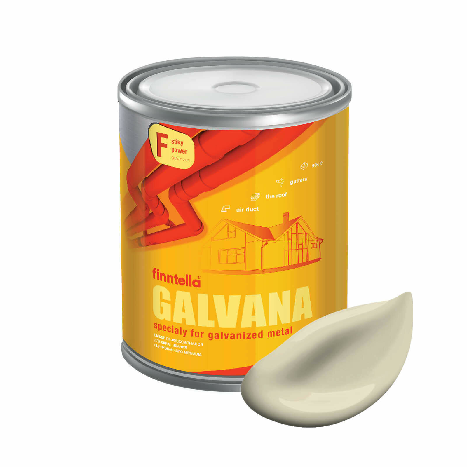 Краска GALVANA FINNTELLA Матовая, VEHNA светло-песочный, 0,9л