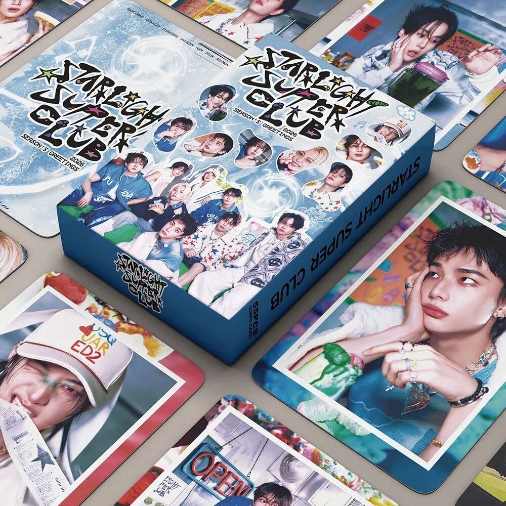 Маленькая открытка Stray Kids 2026 новый альбом Starlight super club collection 55 маленьких открыток