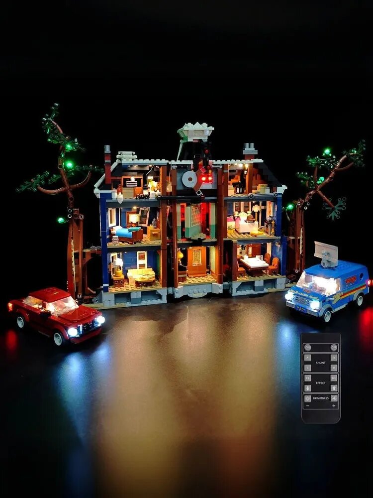 Комплект светодиодной подсветки, совместимый с набором Lego 11370 Очень странные дела: Дом Крилов (продается только светодиодная подсветка)