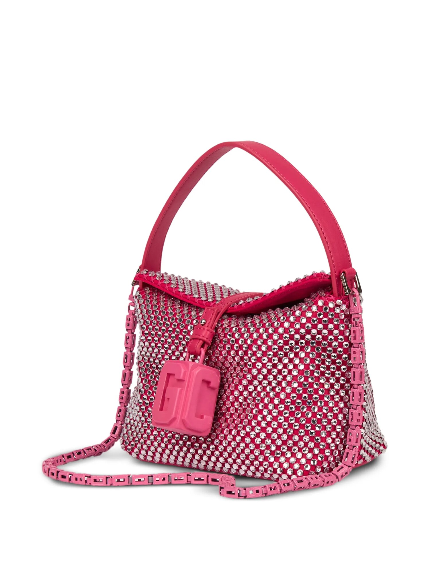 Сумка GCDS Mega Comma G-Lock, pink — фото 1