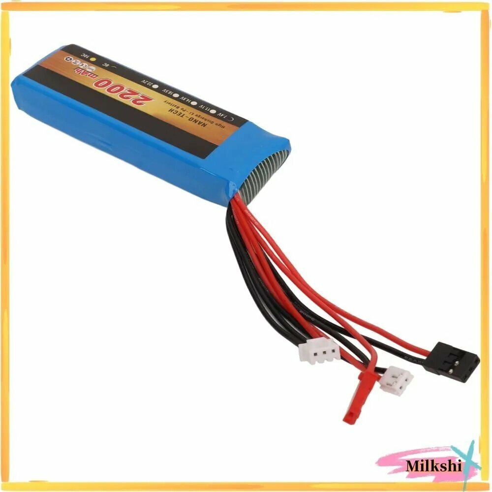 2S 7.4V 2200mAh 8C Литий-Полимерный Аккумулятор, Мощный и Легкий, для Drones и Передатчиков