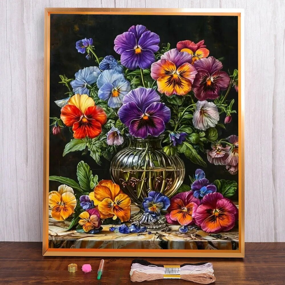 MEIAN Набор для вышивания,30x40CM, Чистый холст с сеткой,14CT