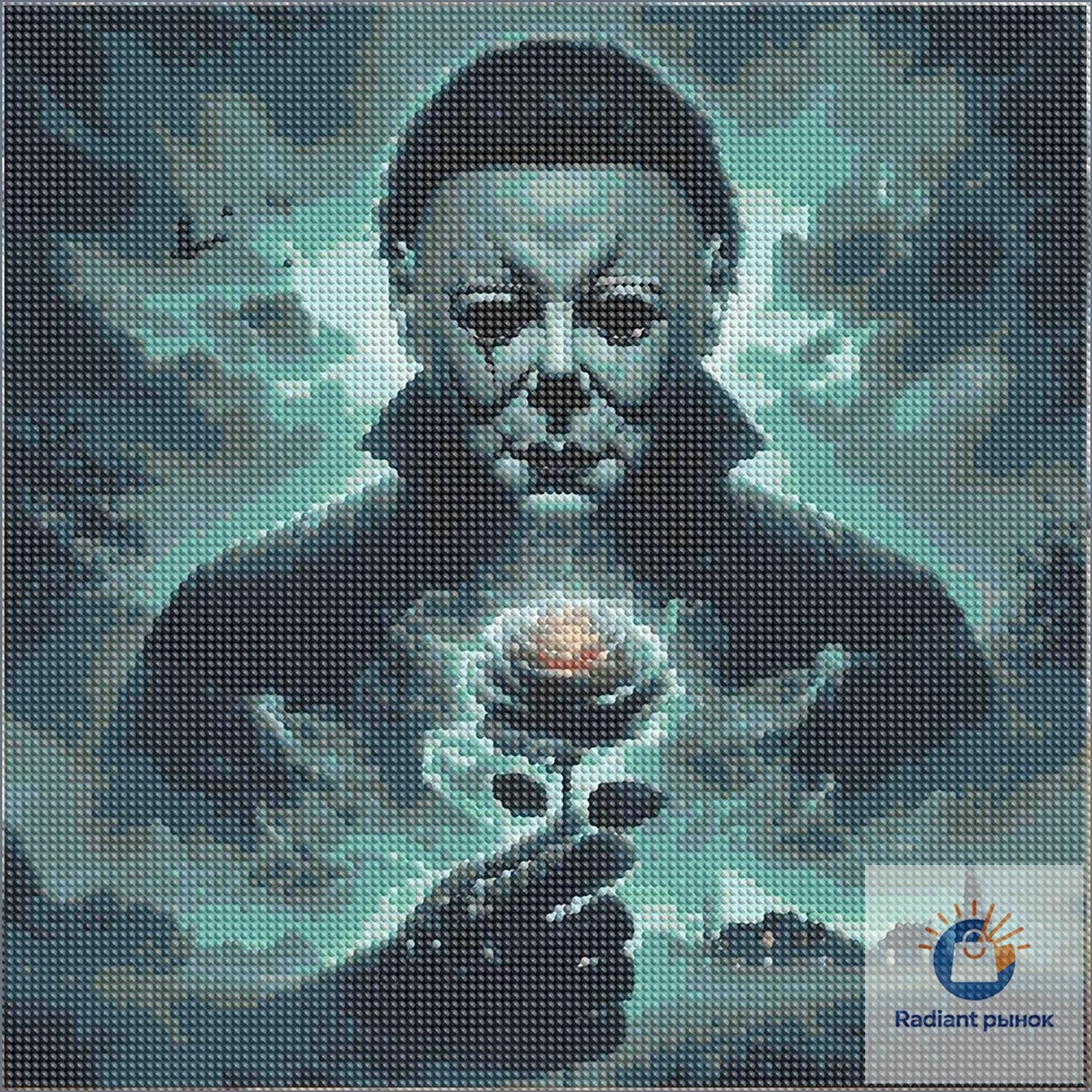 Картина-раскраска Страшные персонажи из смолы, 40 40 см