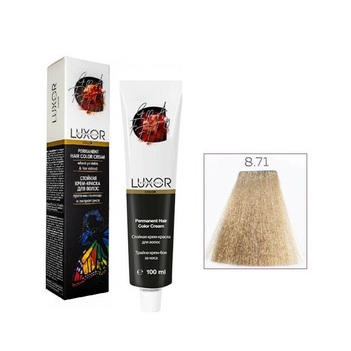 Профессиональная крем-краска для волос Luxor Professional 8.71 100 мл