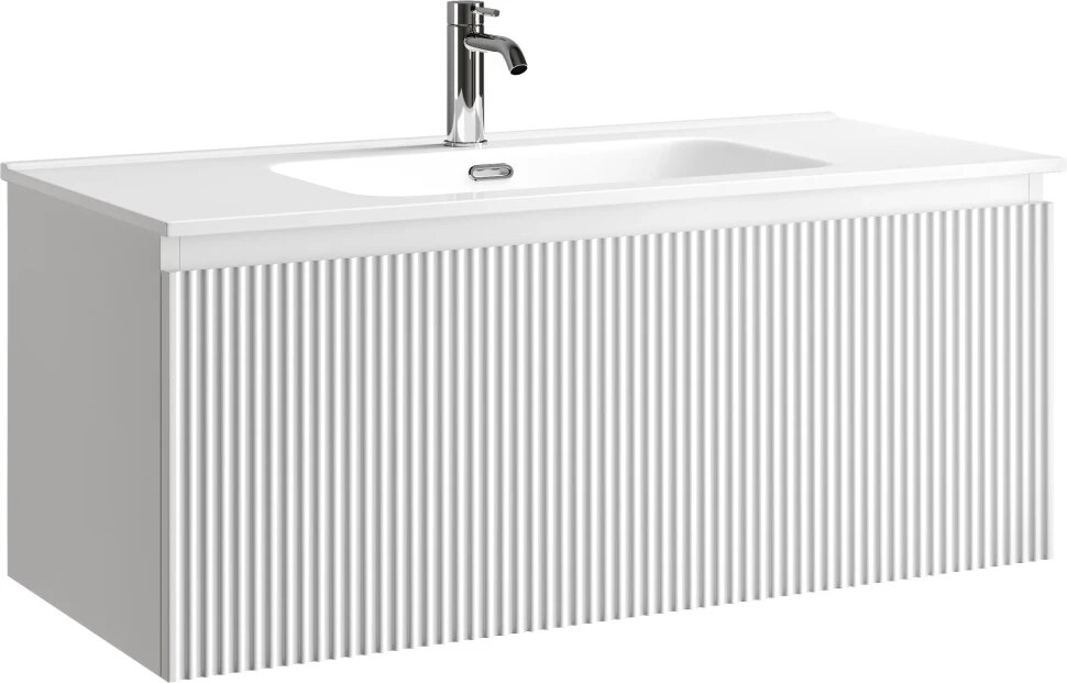Тумба под раковину Sancos Snob R 1.0 SNR1.0100W 99,5 см, подвесная, белый матовый