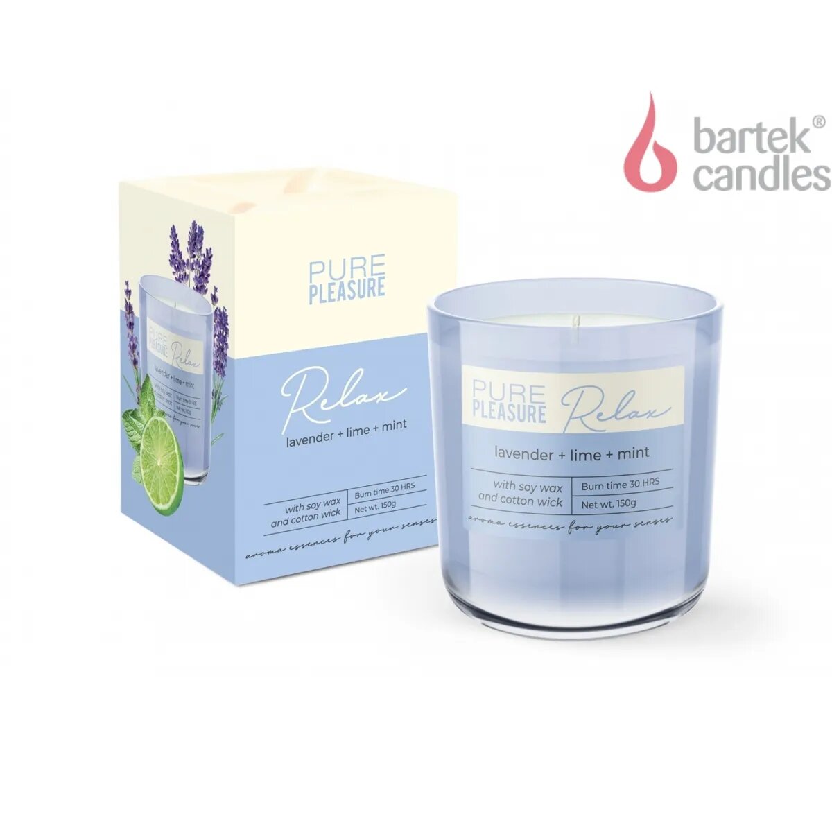 BARTEK Арома-свеча "Pure Pleasure" RELAX 150g