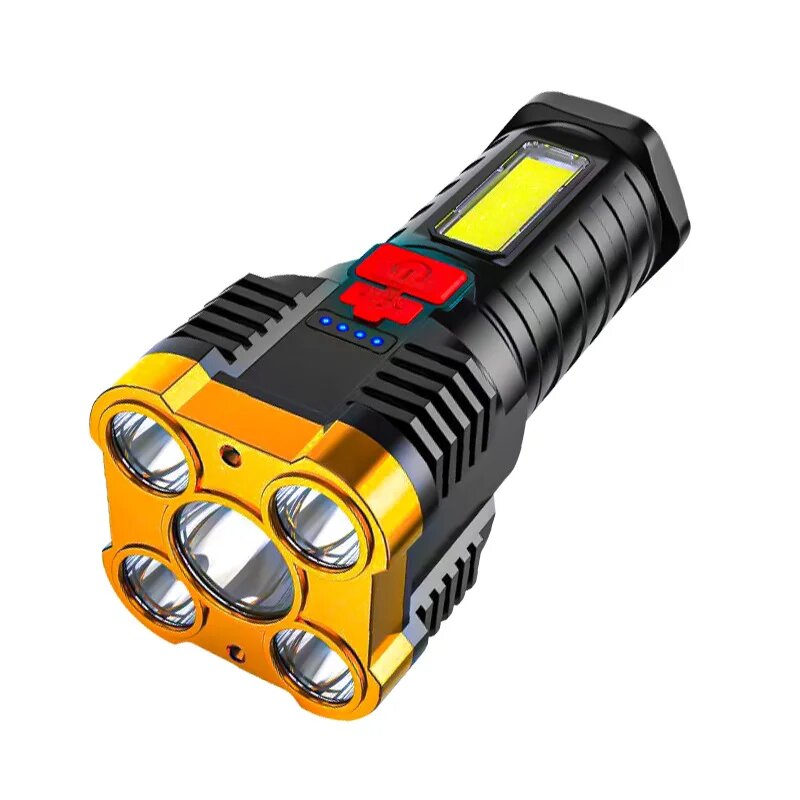 5 LED Фонарей с Прожектором other gold