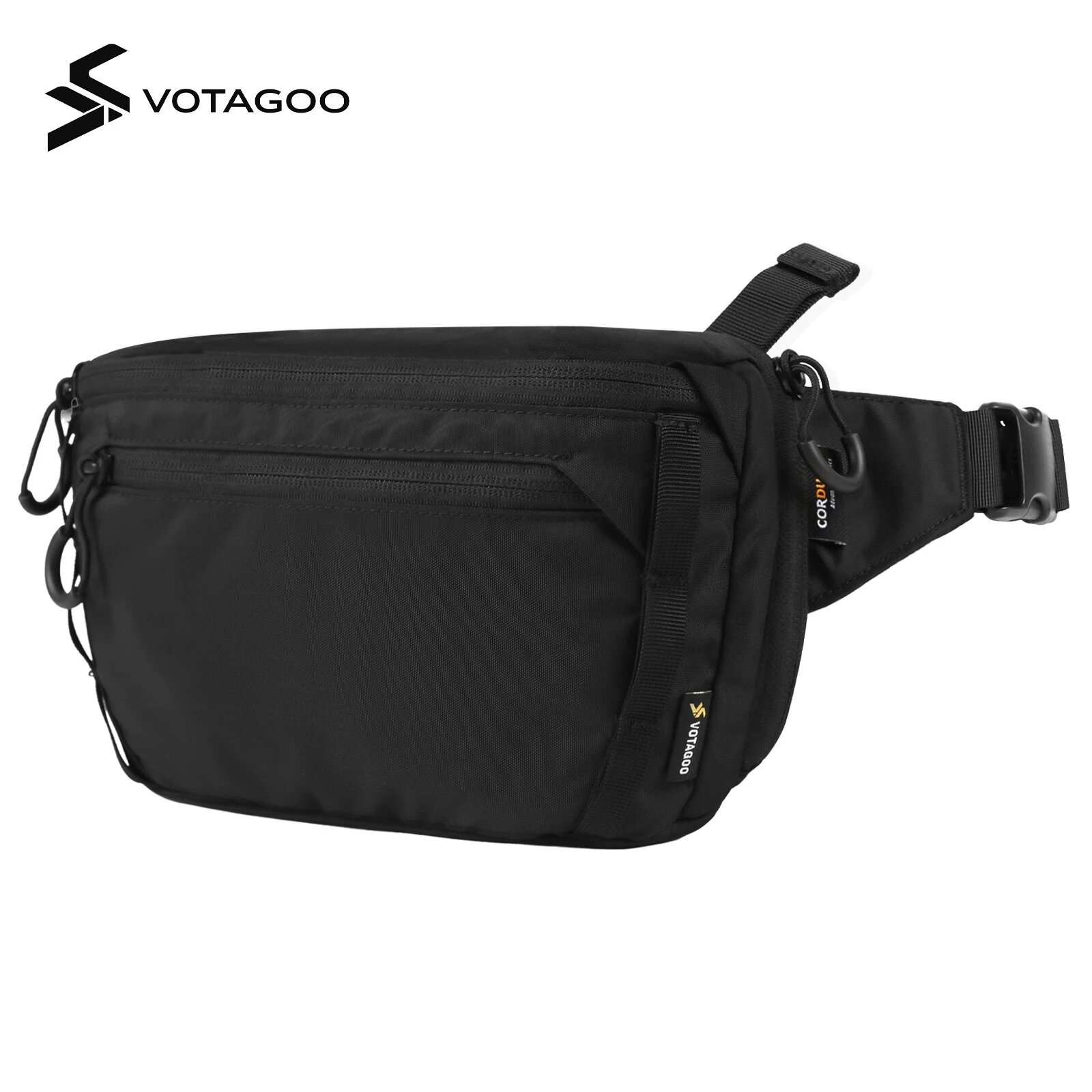 Тактическая поясная сумка VOTAGOO для скрытого ношения Черный, Black
