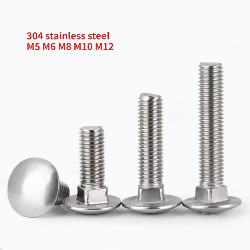 Болты-каретки из нержавеющей стали 304 M5 M6 M8 M10 M12 M6-40pcs, 50mm