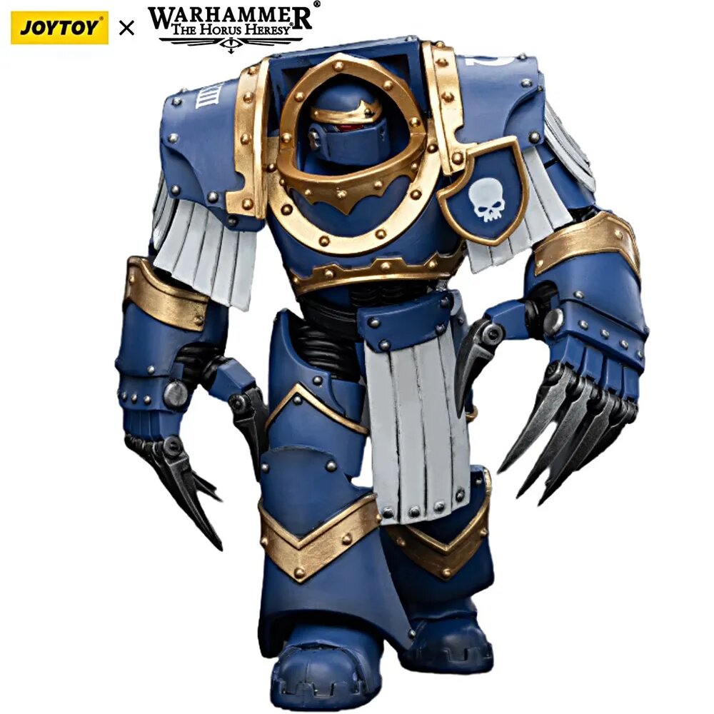 Подвижная фигурка Warhammer The Horus Heresy JOYTOY 1:18 Ultramarines Cataphractii Terminator Squad Terminator with Lightning Claws