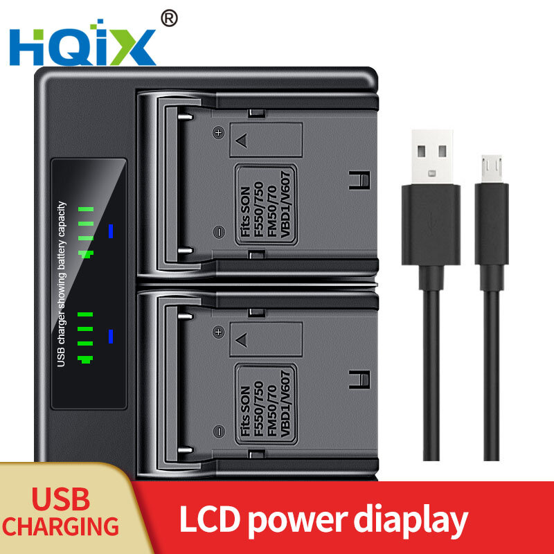 HQIX для Sony NEX-EA50CH EA50CK FS700RH DR-AX1E TRV110K TR910 TR917 CCD-SC65 SC5 SC55 камера NP-F750 F770 Аккумулятор Двойное зарядное устройство