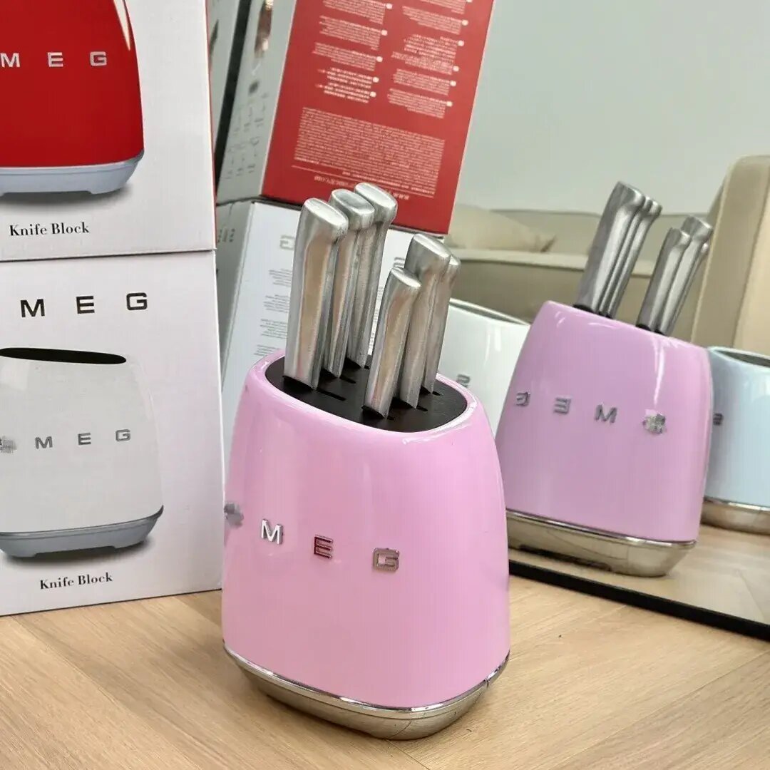Кухонный набор ножей Smeg, 7 предметов, всё необходимое для нарезки и готовки