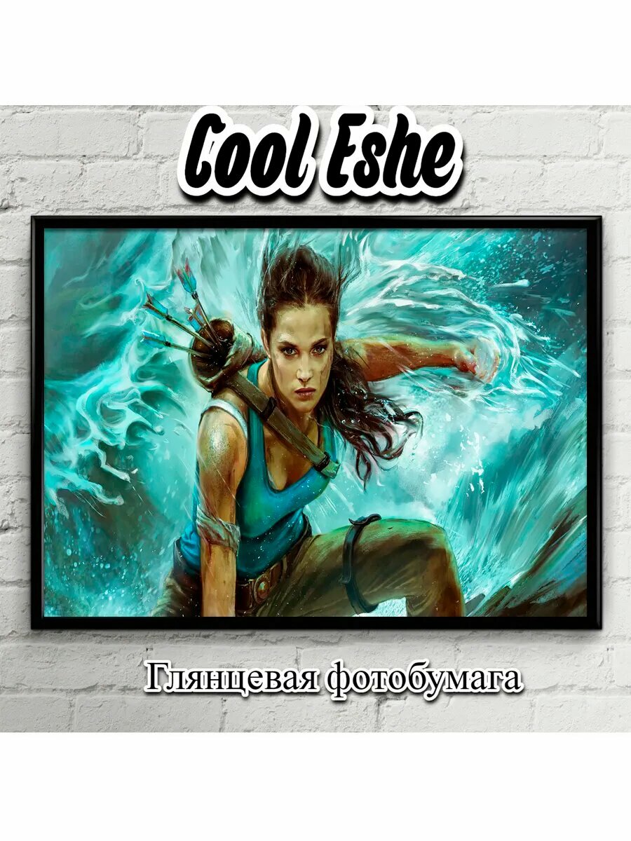 Постер "Заставка, tomb raider art, Лара Крофт" А2