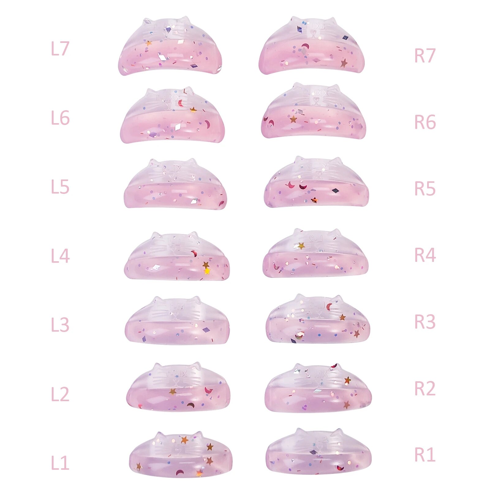 Либеаути силиконовые подушечки для завивки ресниц C Curl Cat Form Pink