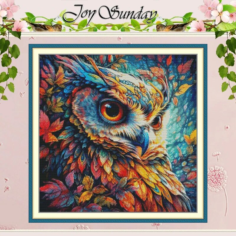 Набор для вышивания крестом Joy Sunday "Сова", 11CT, 14CT, 16CT 14CT HD printed
