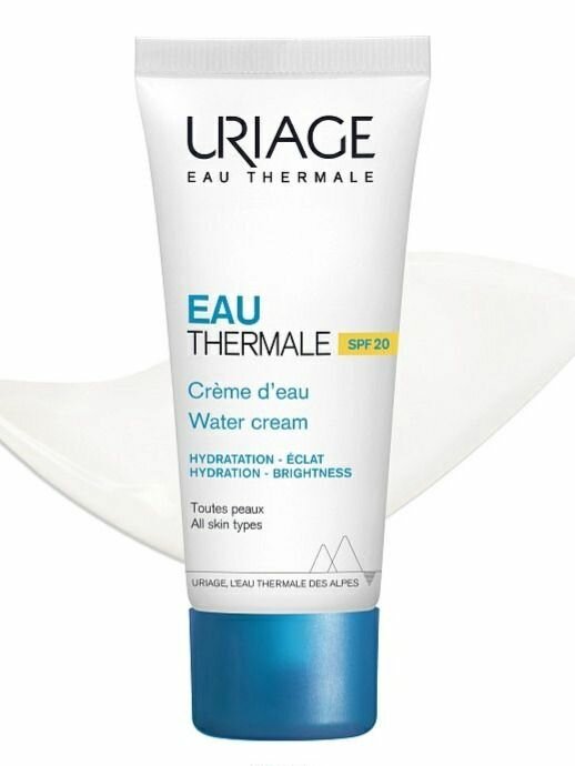 Урьяж Увлажняющий крем для лица Uriage Eau Thermale Creme d'Eau SPF20 дневной, легкий, с термальной водой, 40 мл