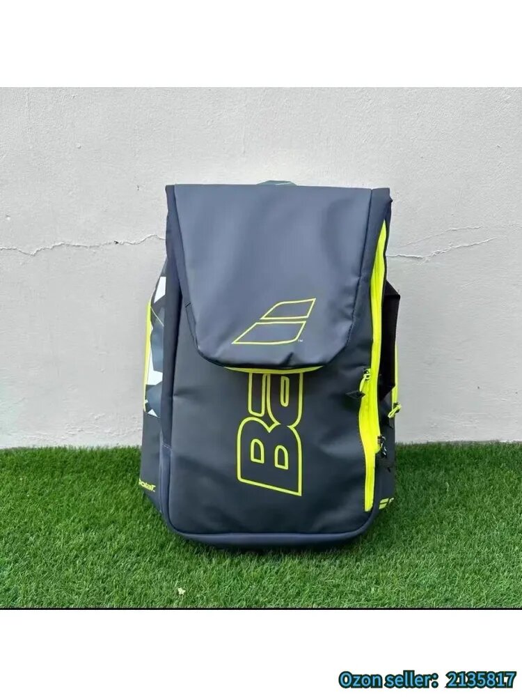 Рюкзак Babolat, вместимость 32л, черный/желтый, для тенниса, размеры 77 x 32 x 20 см — фото 1