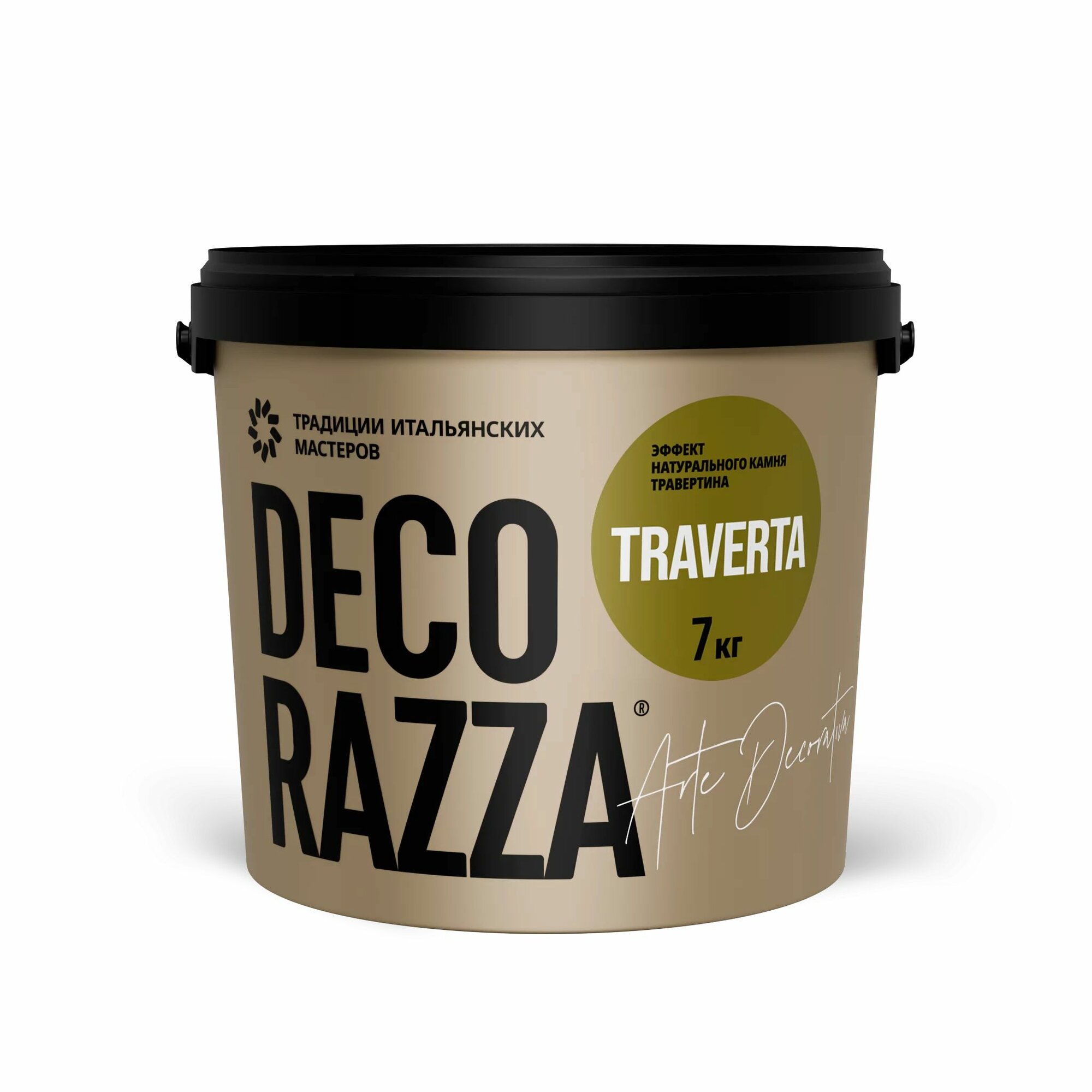 Декоративное покрытие с эффектом натурального камня травертина Decorazza Traverta 7 кг