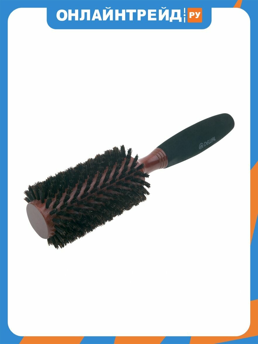Брашинг Dewal Professional DEWAL деревянный, натуральная щетина, с мягкой ручкой d 34/65 мм