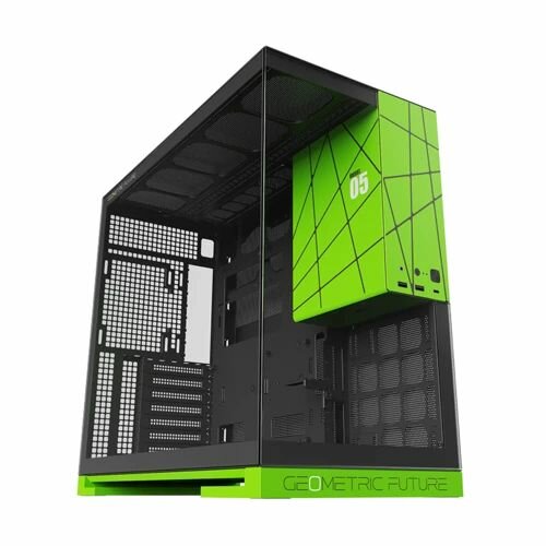 Компьютерный корпус Geometric Future Model 5 NV Style Limited Edition (1AM5WKNV00100) черный - Midi Tower, E-ATX, USB 3.2 Gen 1 Type-A, USB 3.2 Gen 2x2 Type-C