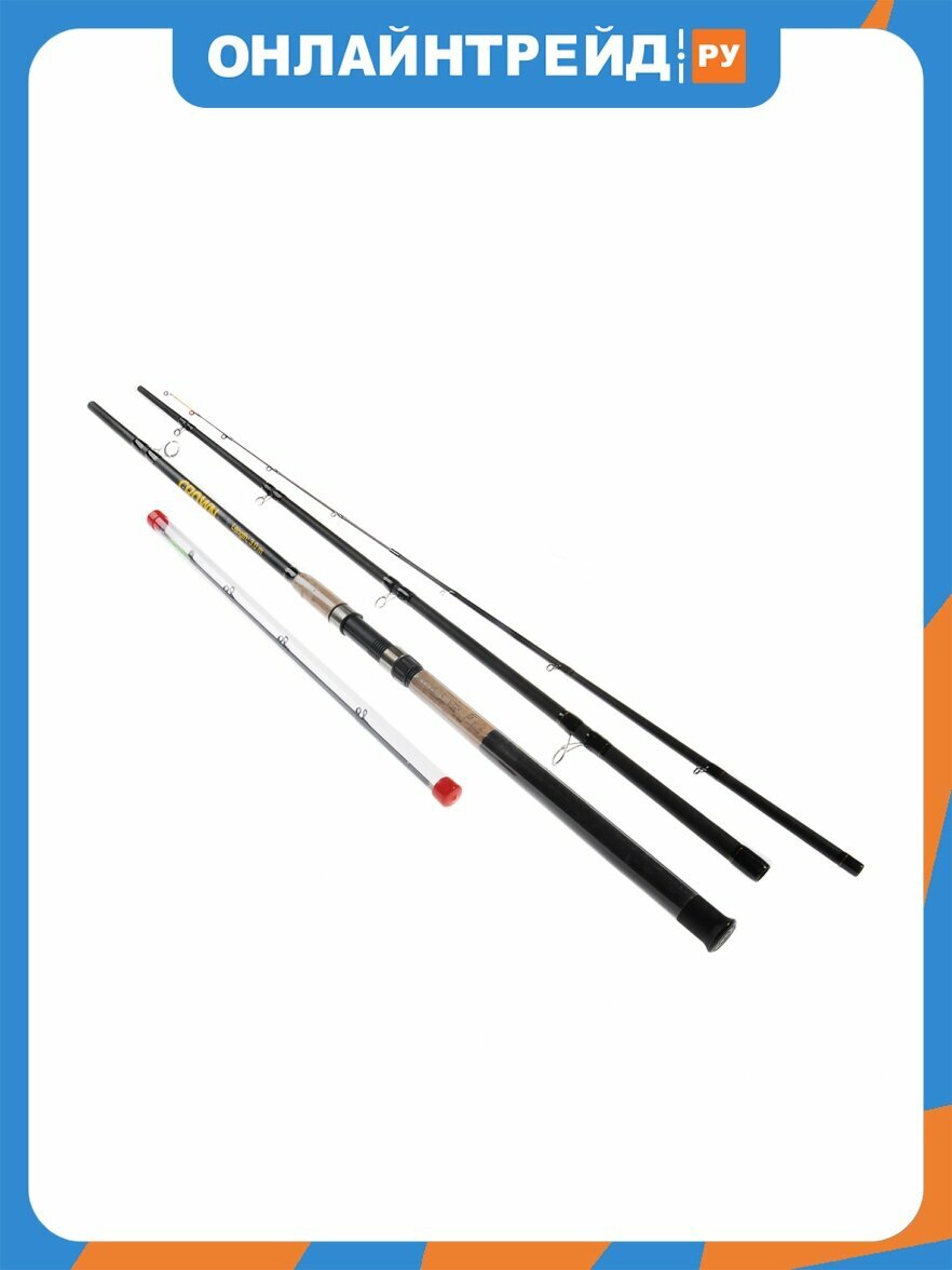 Фидер Azor Fishing Краун 3 составной, файбергласс, 3.9м, 50-100 гр, в комплекте 3 вершинки