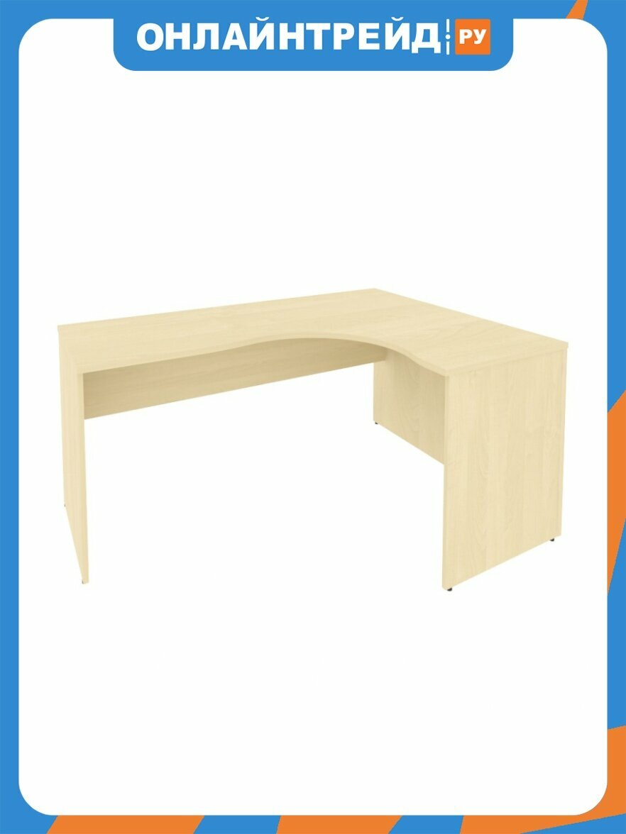 Стол письменный Riva CHAIR криволинейный правый А. СА-4 (R) Клён 1600х1200х750